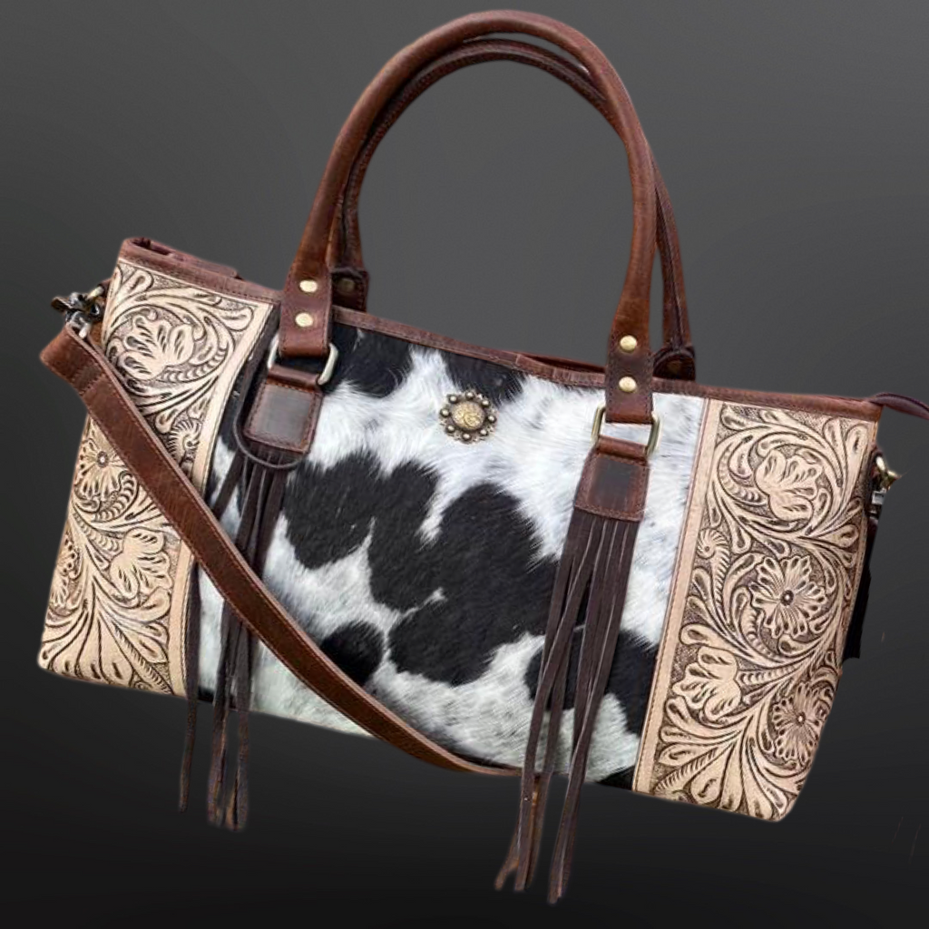 Cowhide Tooled Leather Western Handbag – Westrian International