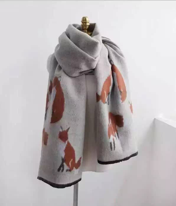 Tallyho Mr Fox Wool Blend Winter Scarf Shawl – Westrian International